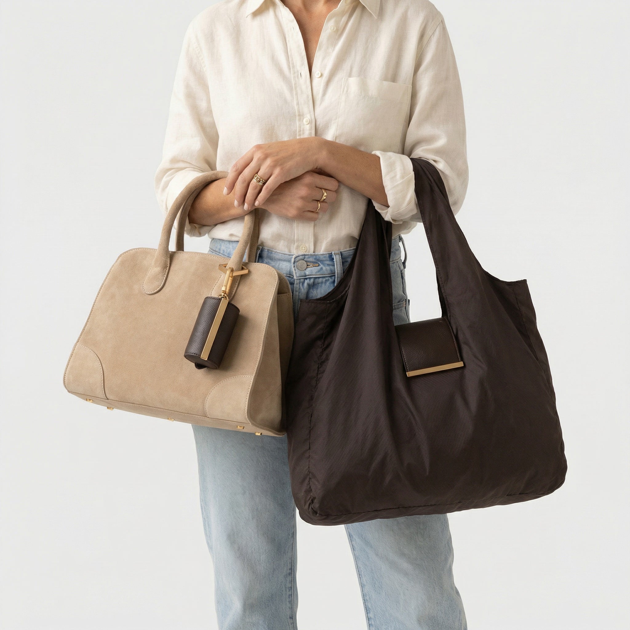 Fold & Go™ Elegant Foldable Tote Keychain – Vennus